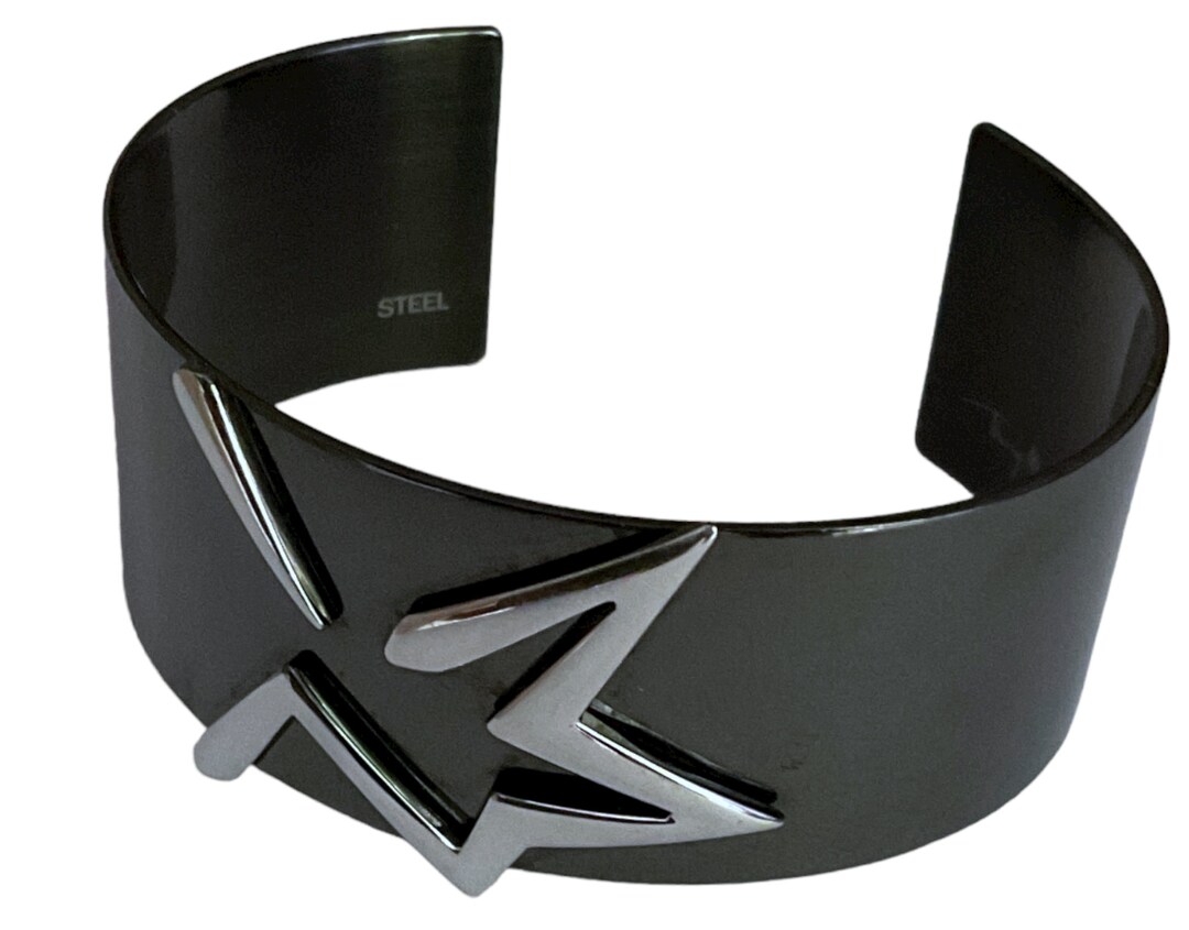 THIERRY MUGLER 90s Y2k Steel Signed Designer Bracelet With the Iconic ...