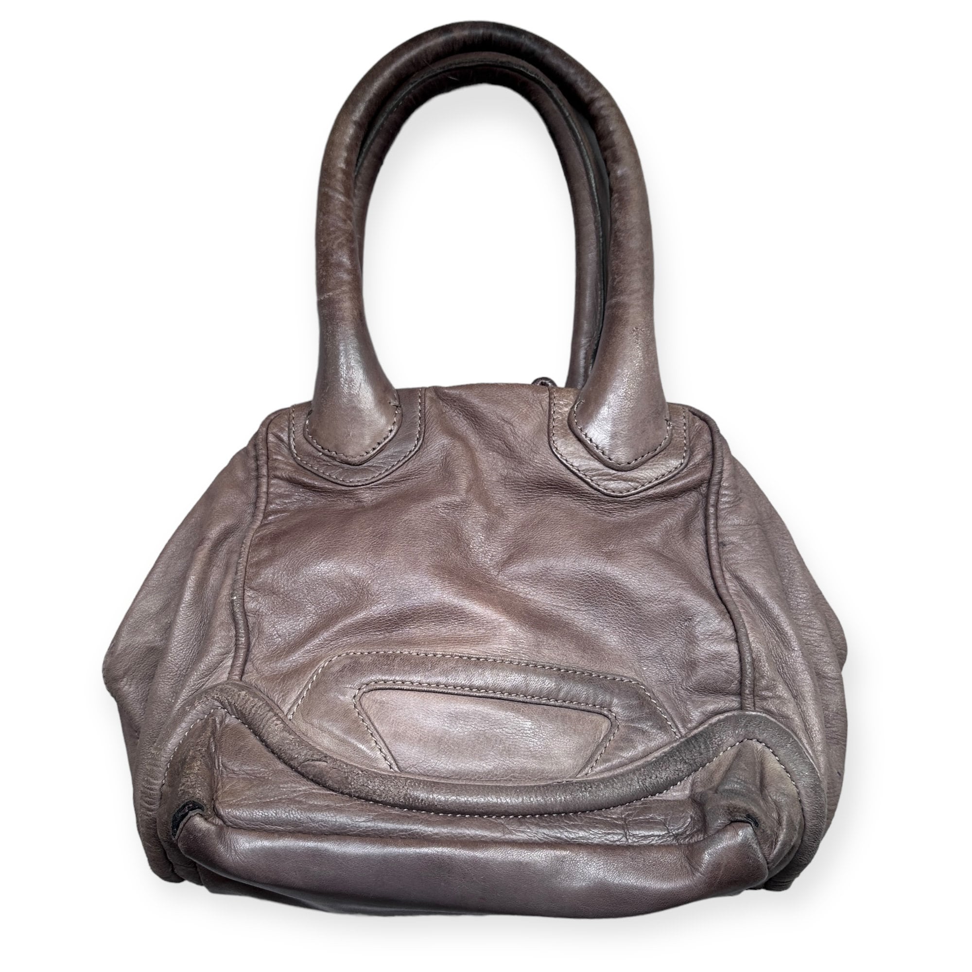 DIESEL Vintage 2000s RARE Archive Leather Futuristic Alien Shoulder Bag ...