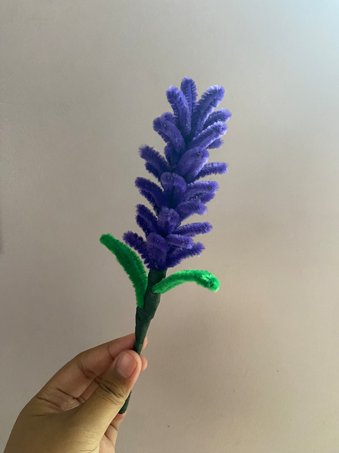 Lavender Pipe Cleaner Flower - Etsy