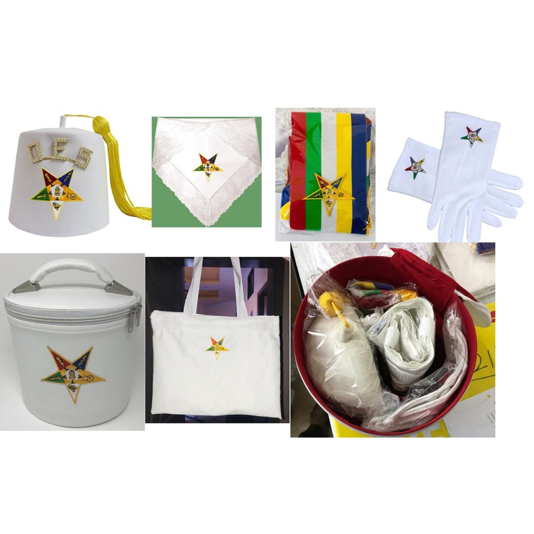 MASONIC REGALIA Freemason OES Worthy Matron Bundle Fez Sash - Etsy ...