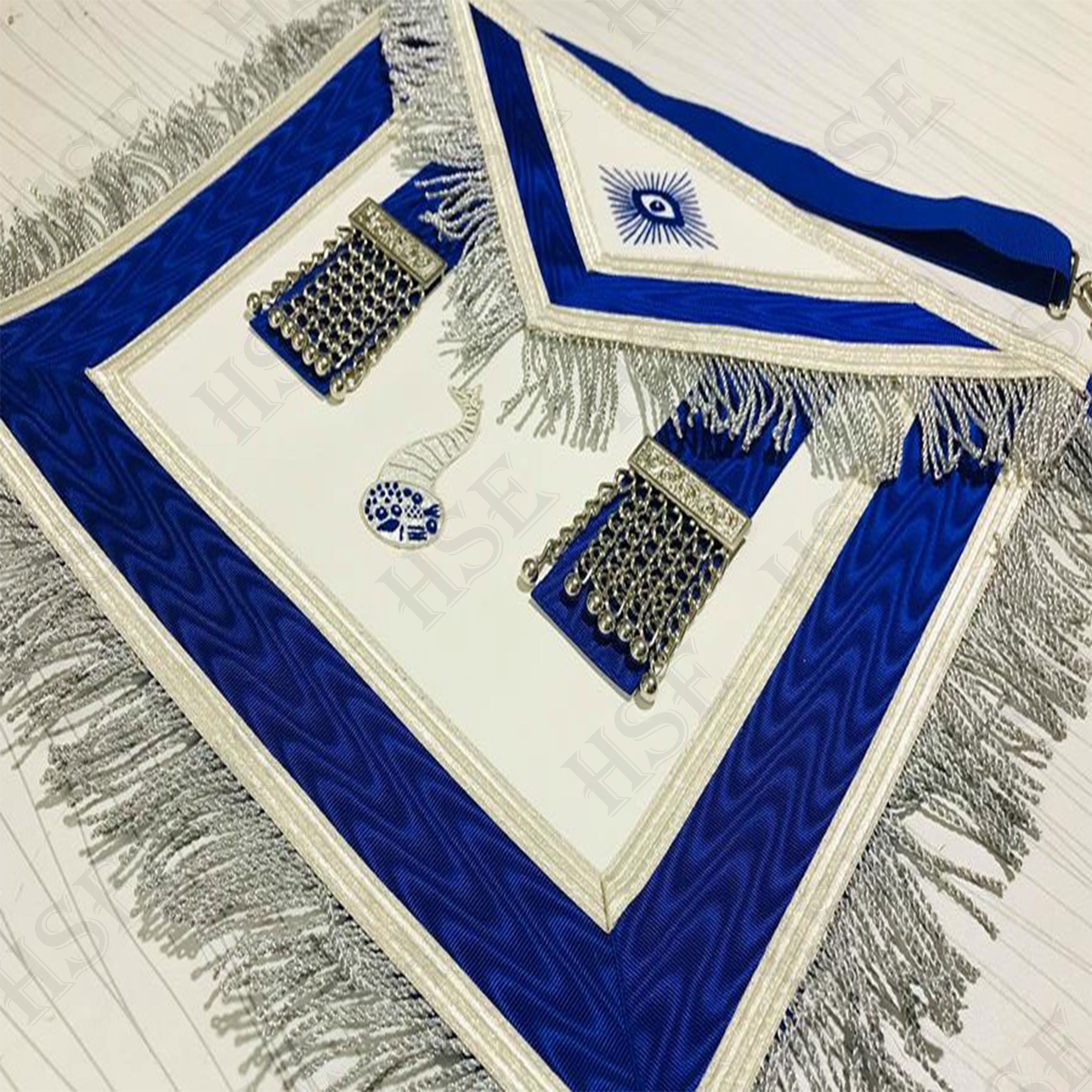Masonic Regalia Junior Steward Apron Blue With Chain Collar & Jewel-hse ...