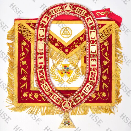 Masonic Regalia Royal Arch Grand Past High Priest Apron Set 5 - Etsy