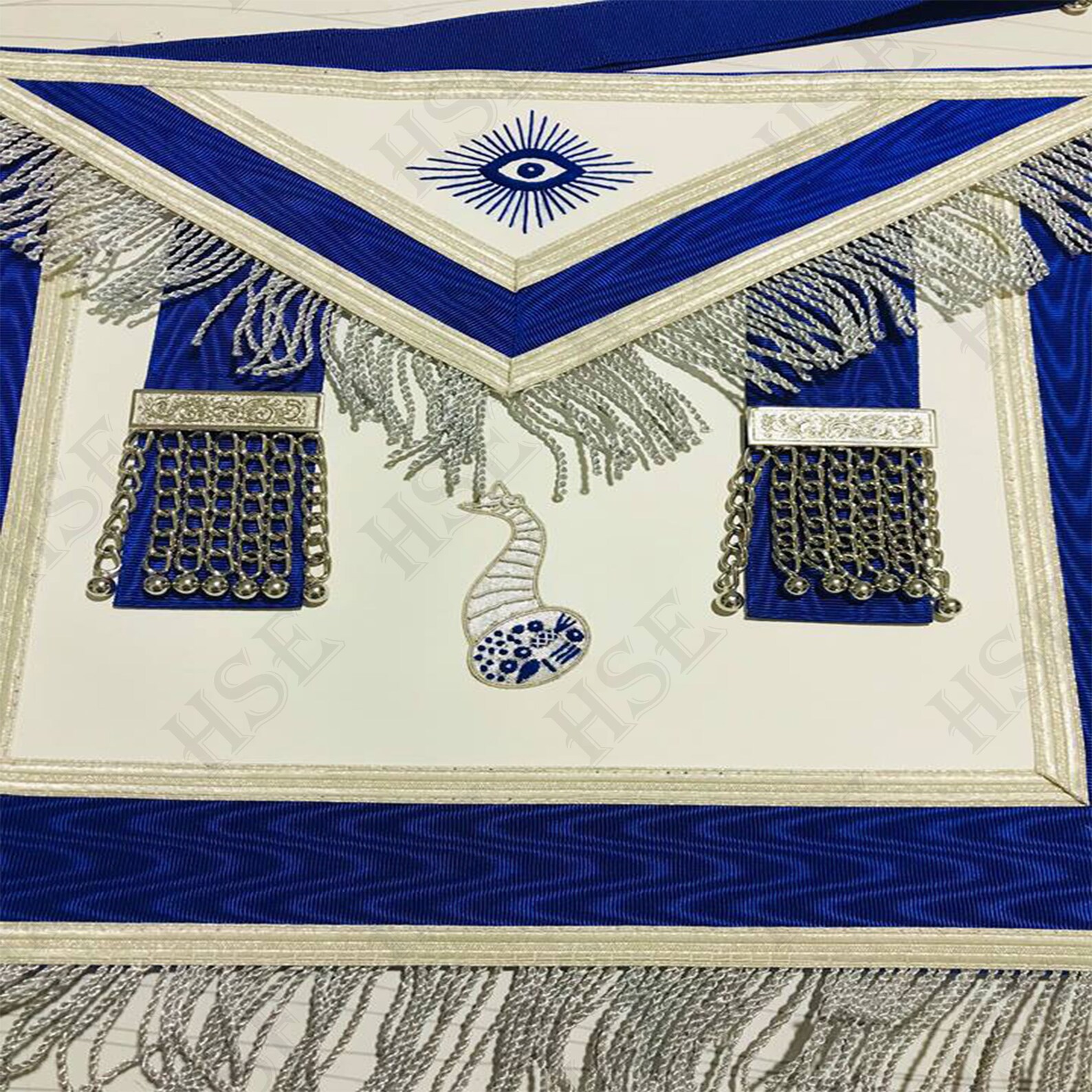 Masonic Regalia Junior Steward Apron Blue With Chain Collar & - Etsy