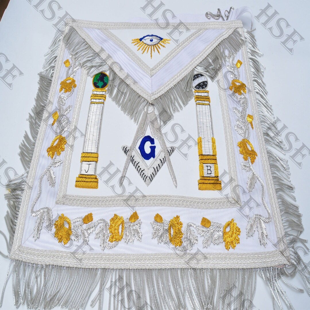 Master Mason Apron White Masonic Regalia hse - Etsy