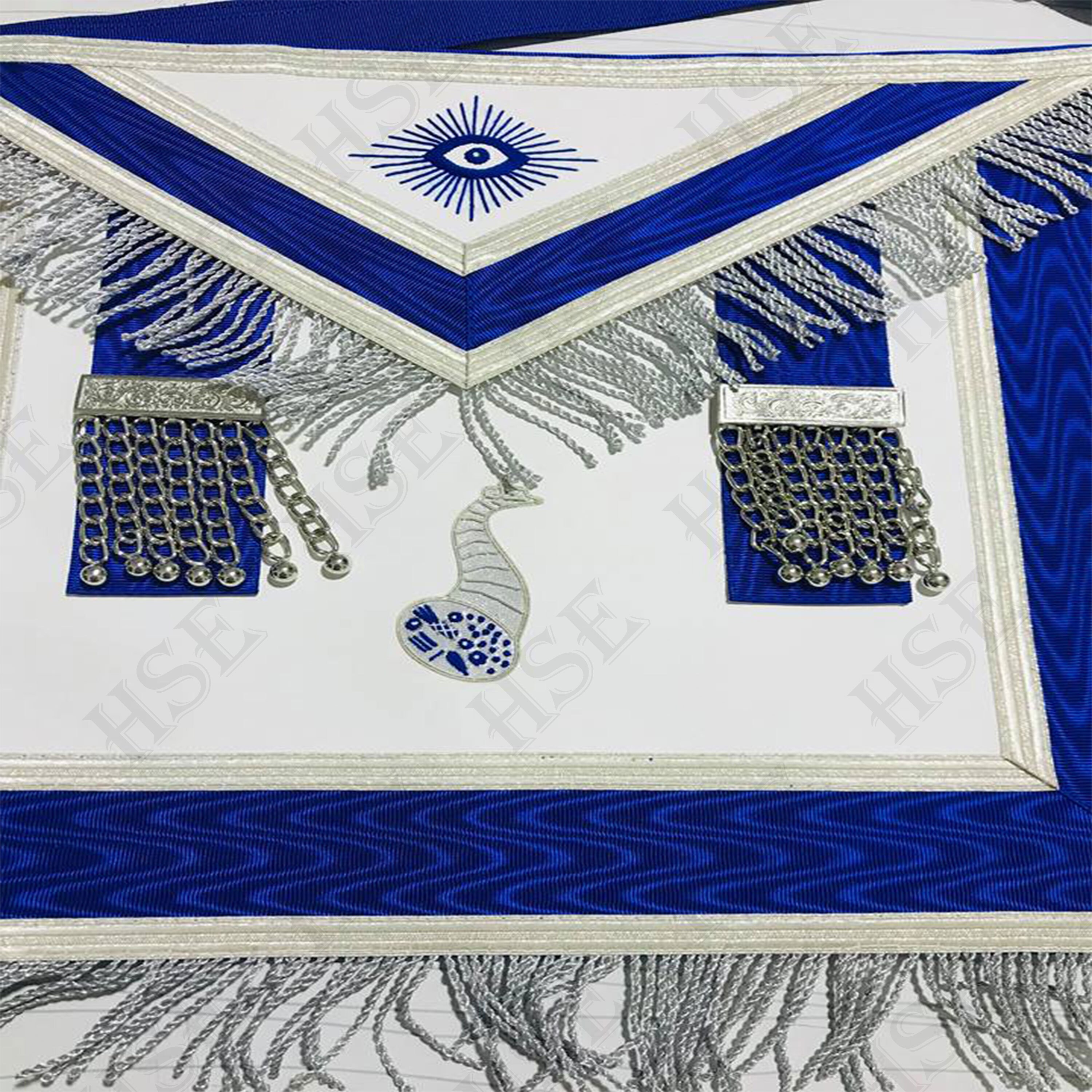Masonic Regalia Senior Steward Apron Blue With Chain Collar & - Etsy
