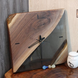 Big Sized Wooden Wall Clock, Walnut Wood Clock, Retro Wall Clock, Wood ...