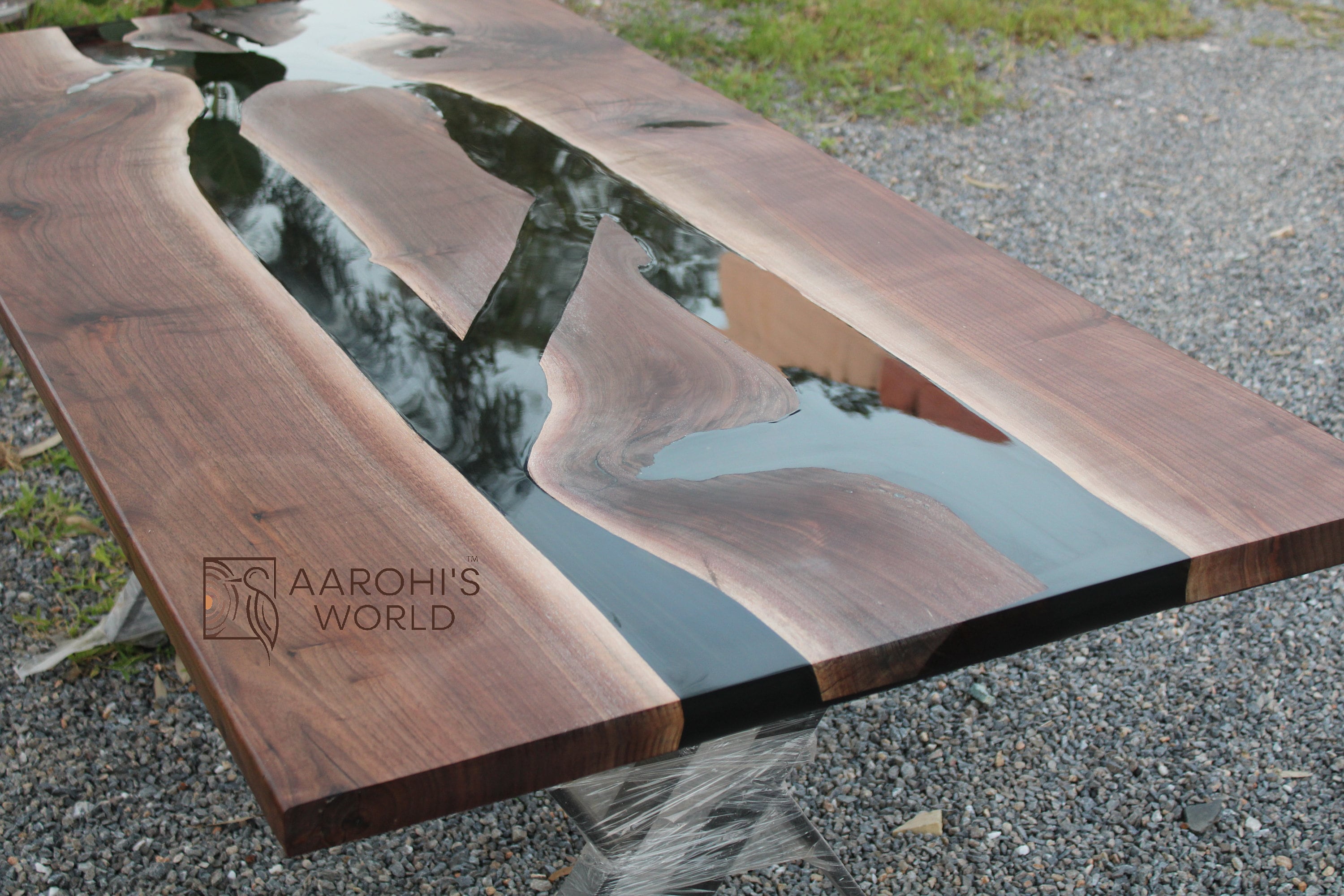 Walnut Wood Epoxy Resin Table, Office-dinning Table, Made to Order - Etsy