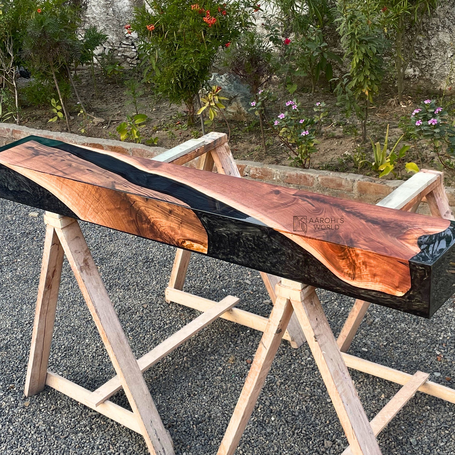 Fireplace Mantel of Walnut Wood and Epoxy Resin, Made to Order - Etsy