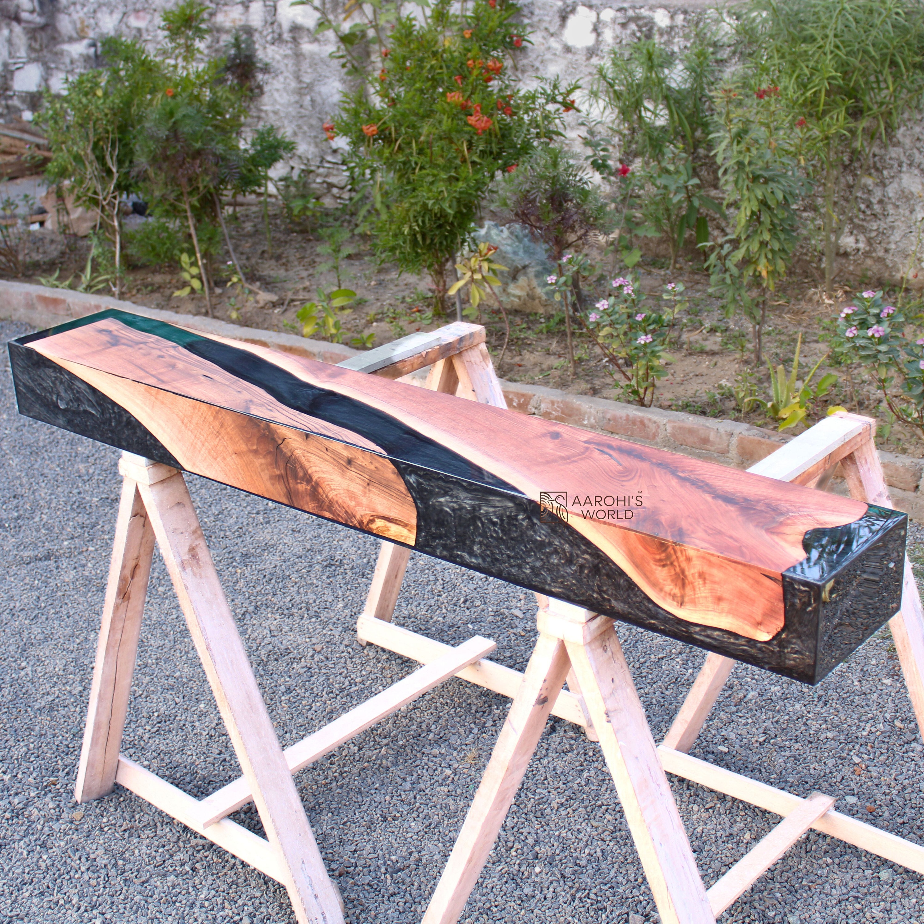 Fireplace Mantel of Walnut Wood and Epoxy Resin, Made to Order - Etsy