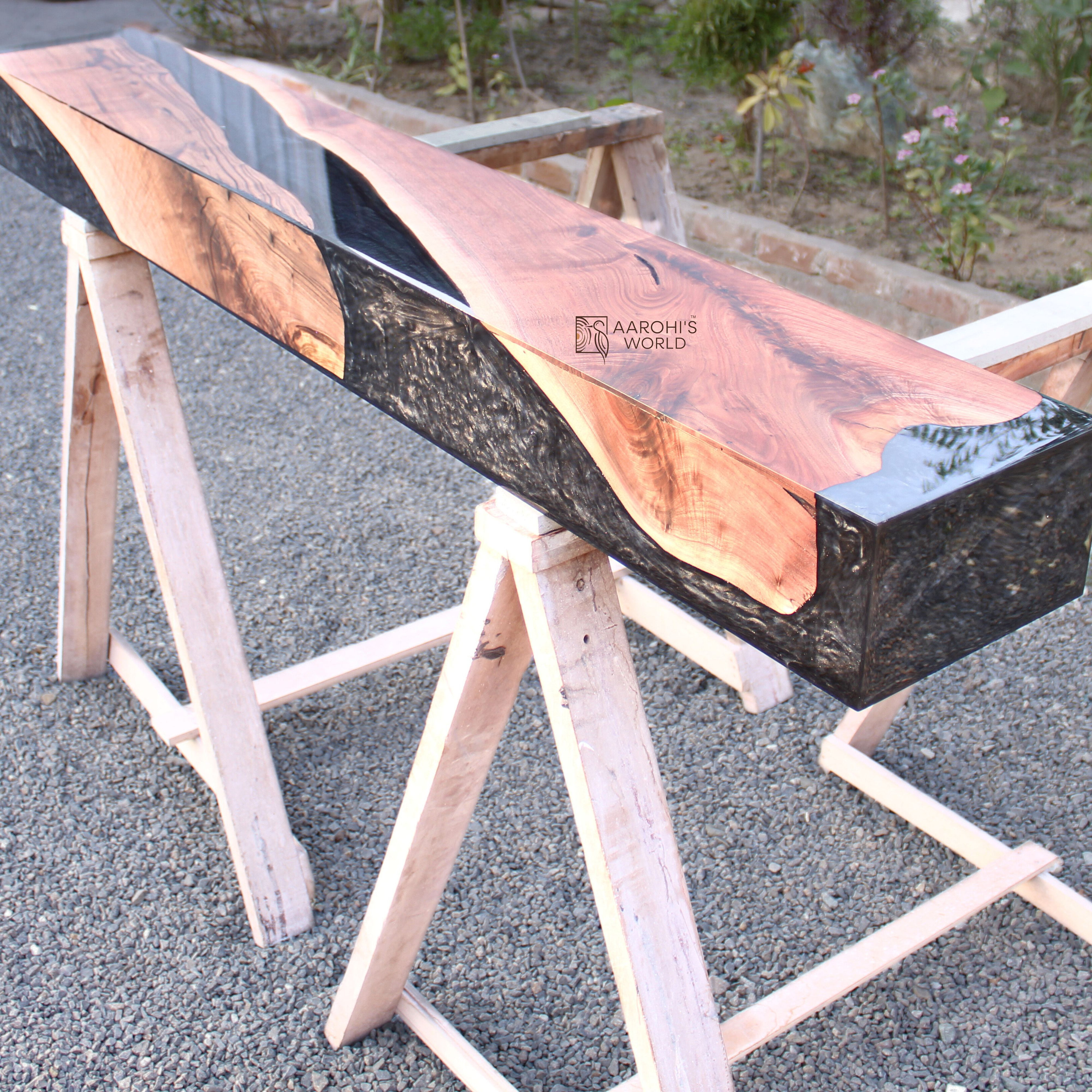 Fireplace Mantel of Walnut Wood and Epoxy Resin, Made to Order - Etsy