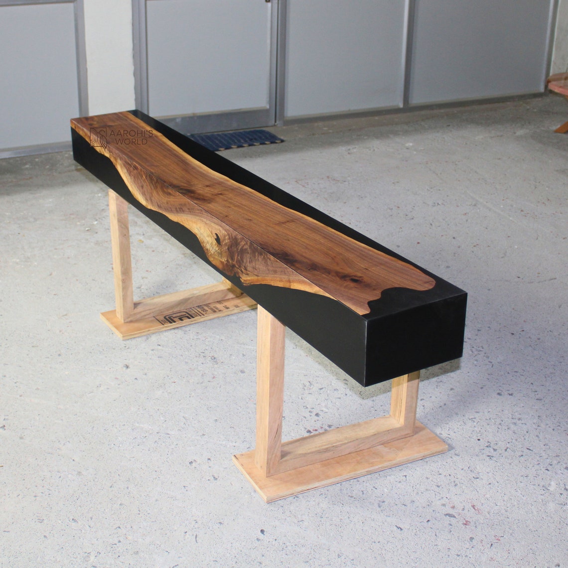 Fireplace Mantel of Walnut Wood and Epoxy Resin, Made to Order - Etsy