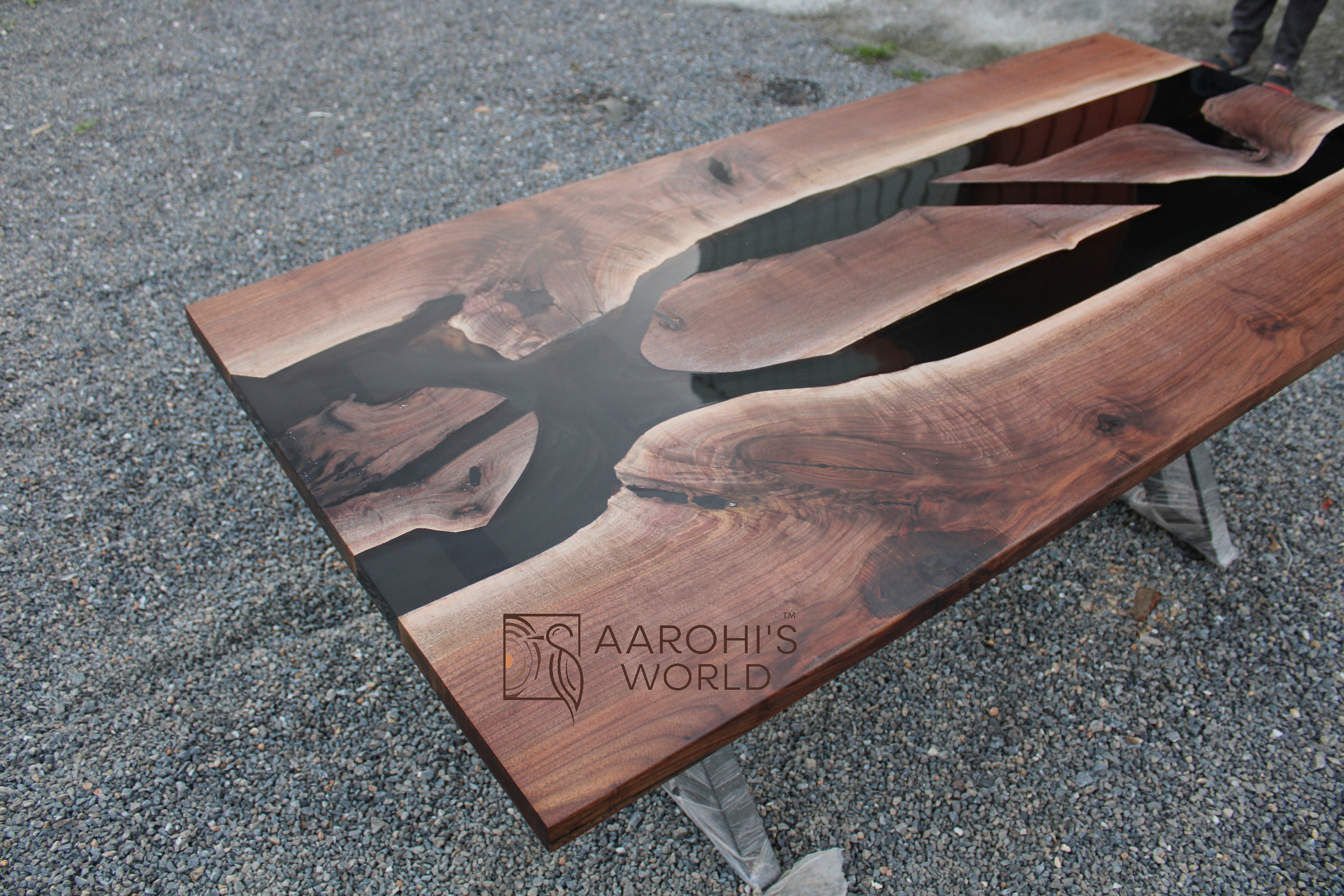 Walnut Wood Epoxy Resin Table, Office-dinning Table, Made to Order - Etsy
