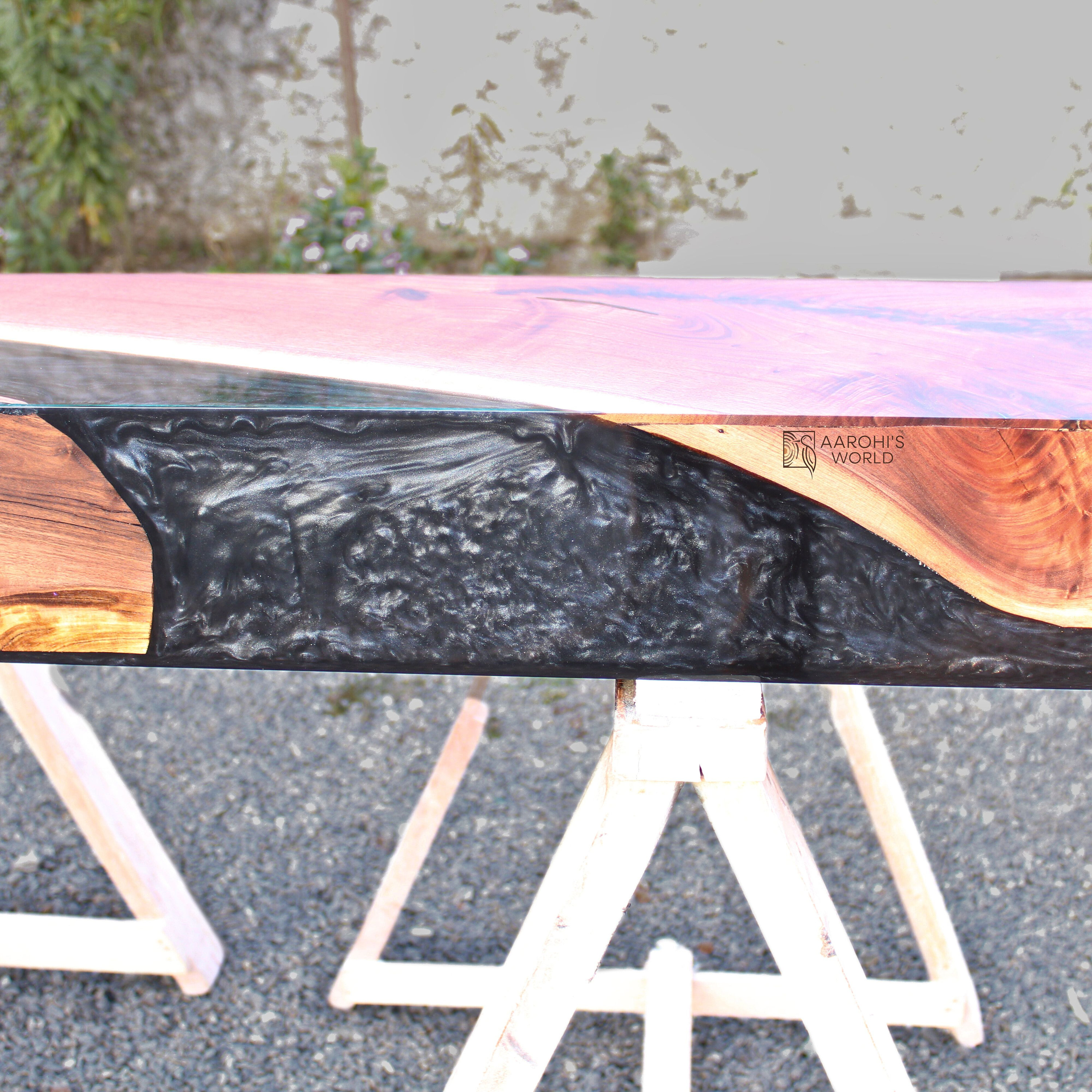 Fireplace Mantel of Walnut Wood and Epoxy Resin, Made to Order - Etsy