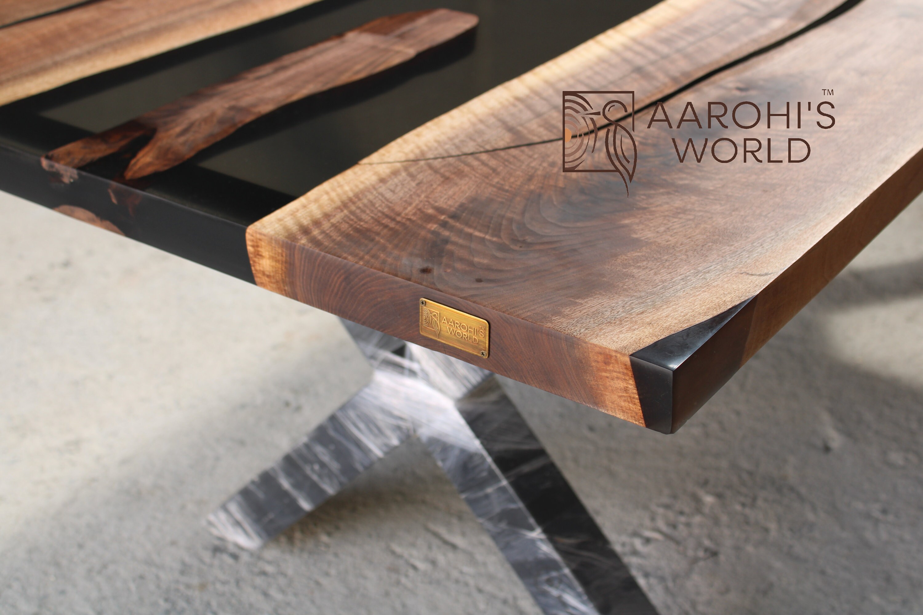 Epoxy Resin Table of Walnut Wood, Made to Order - Etsy