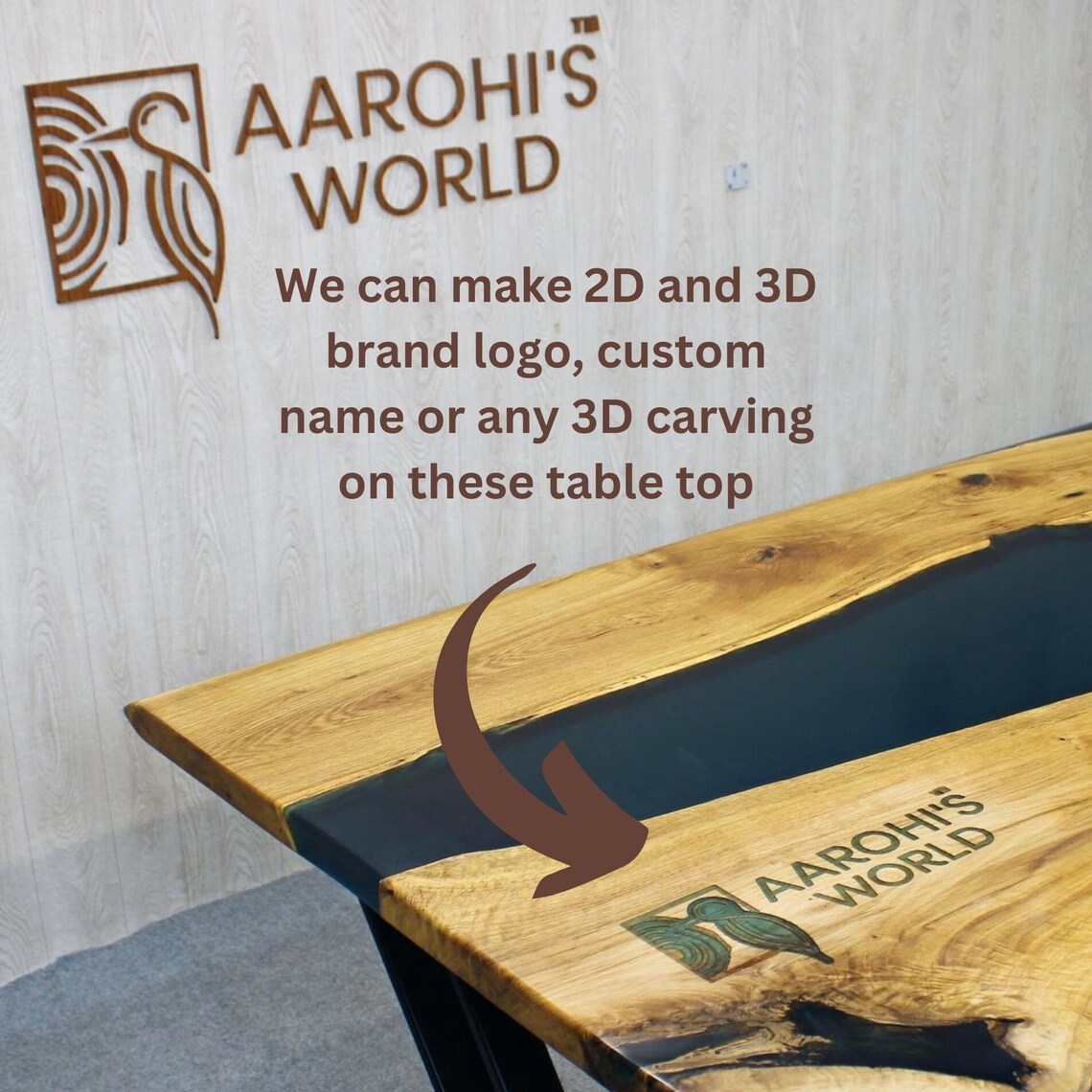 Made to Order Coffee Table of Epoxy Resin and Walnut Wood, Epoxy Resin ...