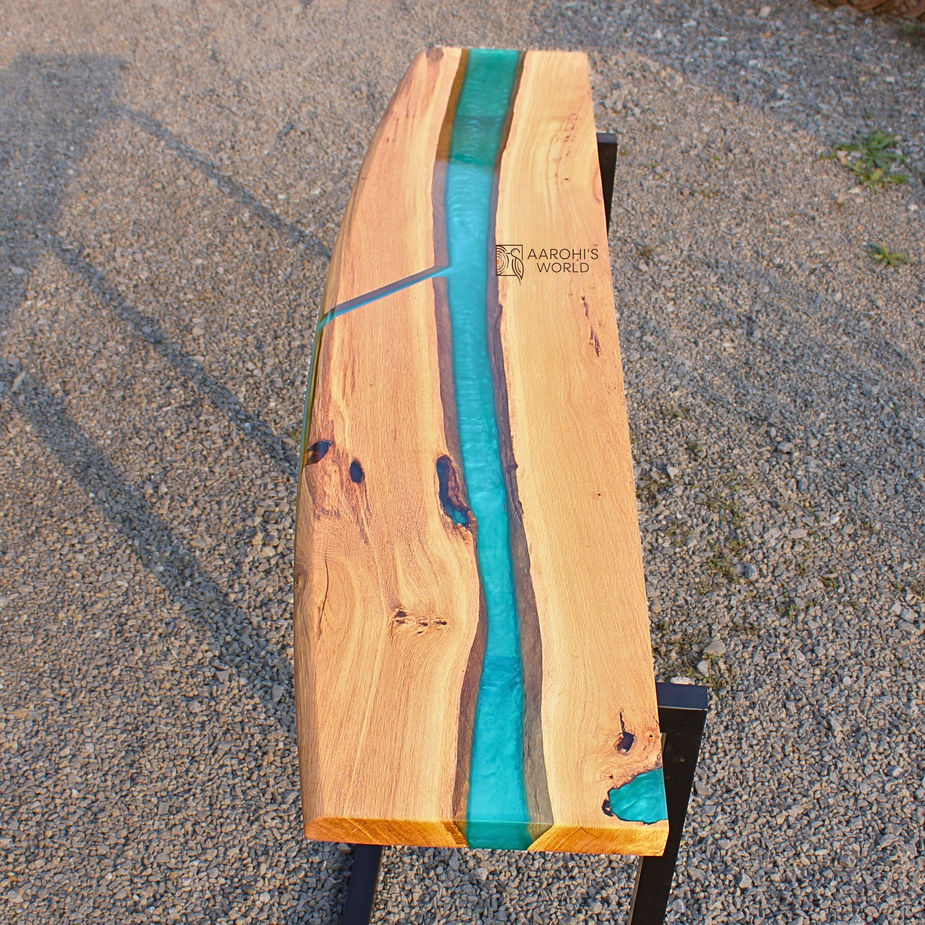 Entry Way Table Top of Epoxy Resin and Oak Wood, Made to Order - Etsy