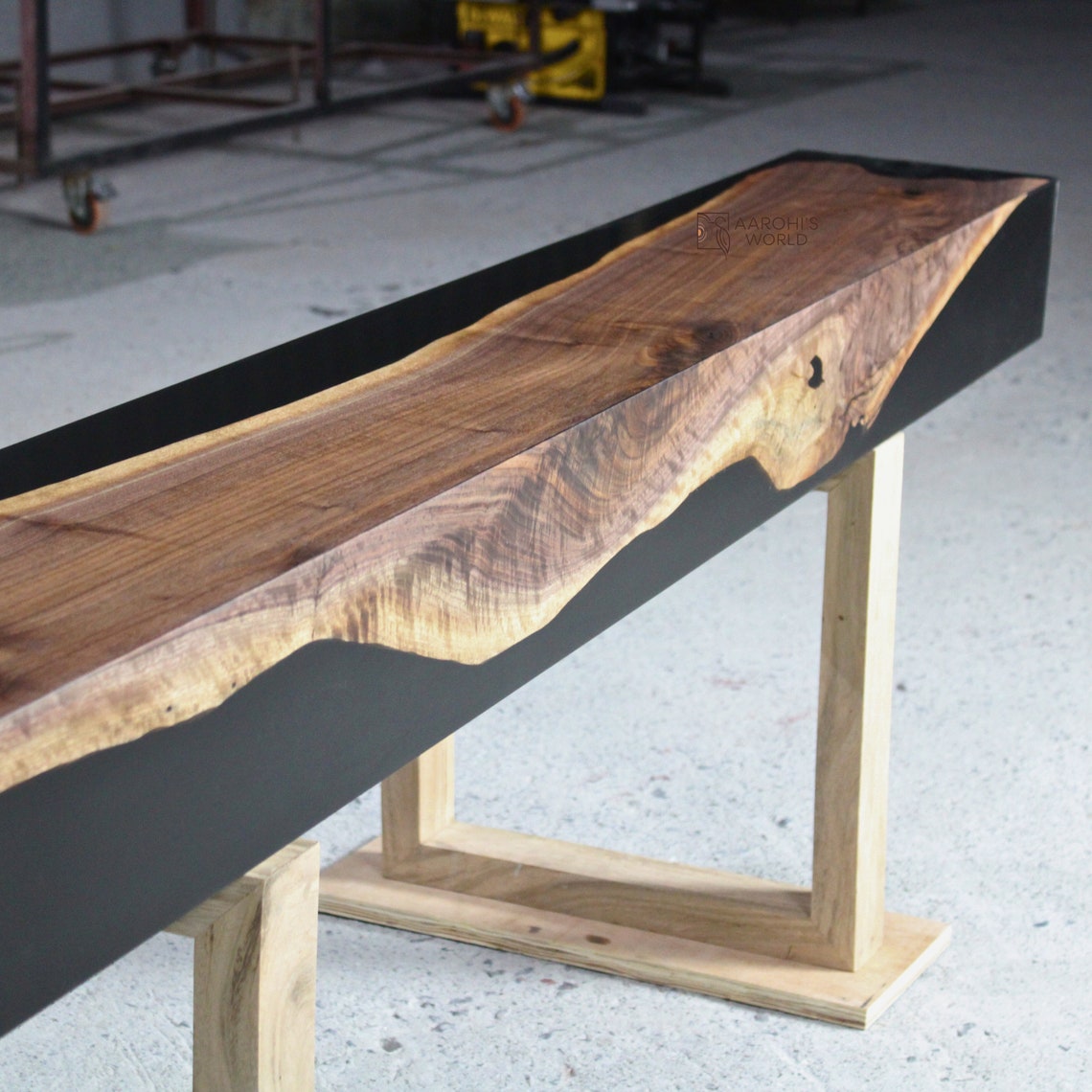 Fireplace Mantel of Walnut Wood and Epoxy Resin, Made to Order - Etsy