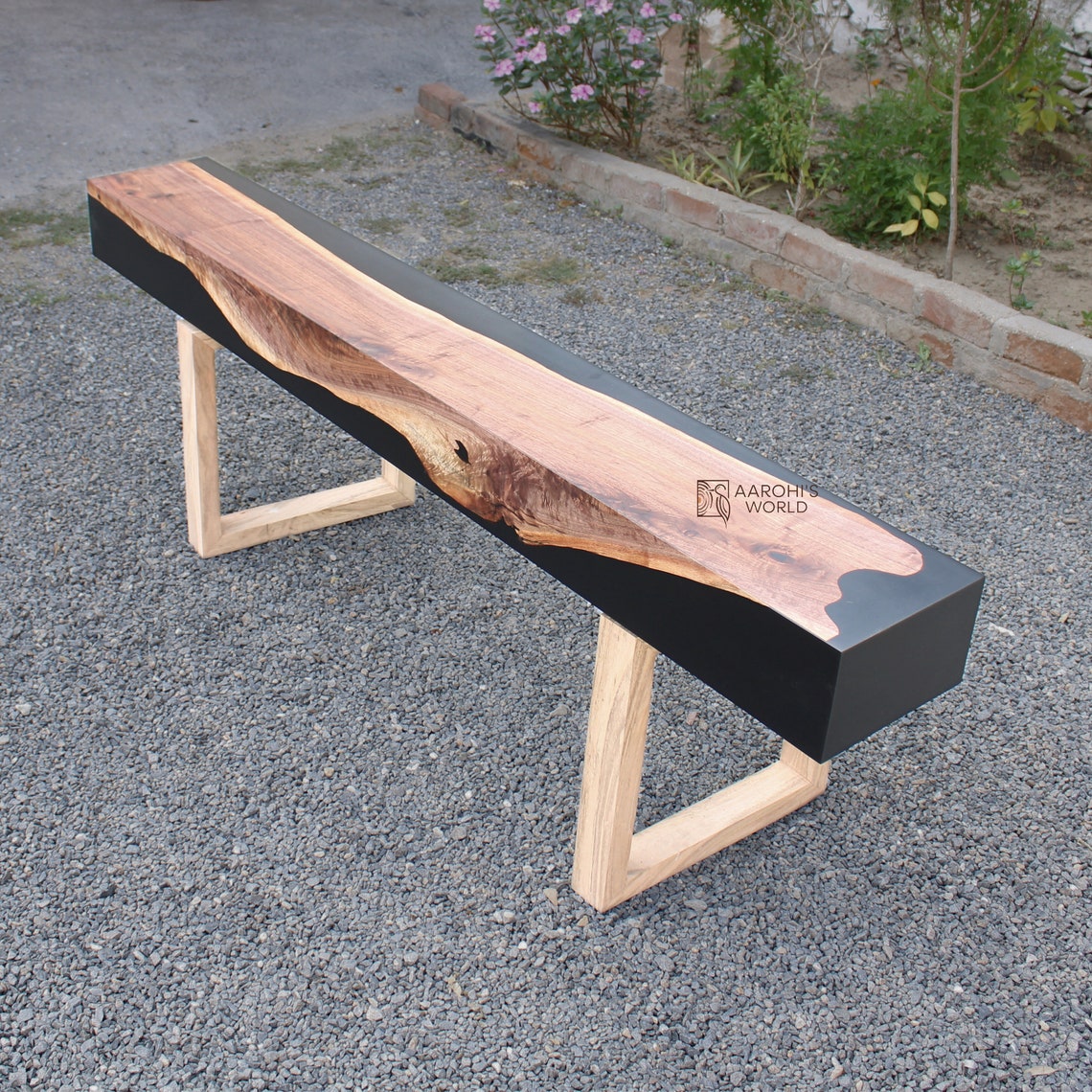 Fireplace Mantel of Walnut Wood and Epoxy Resin, Made to Order - Etsy