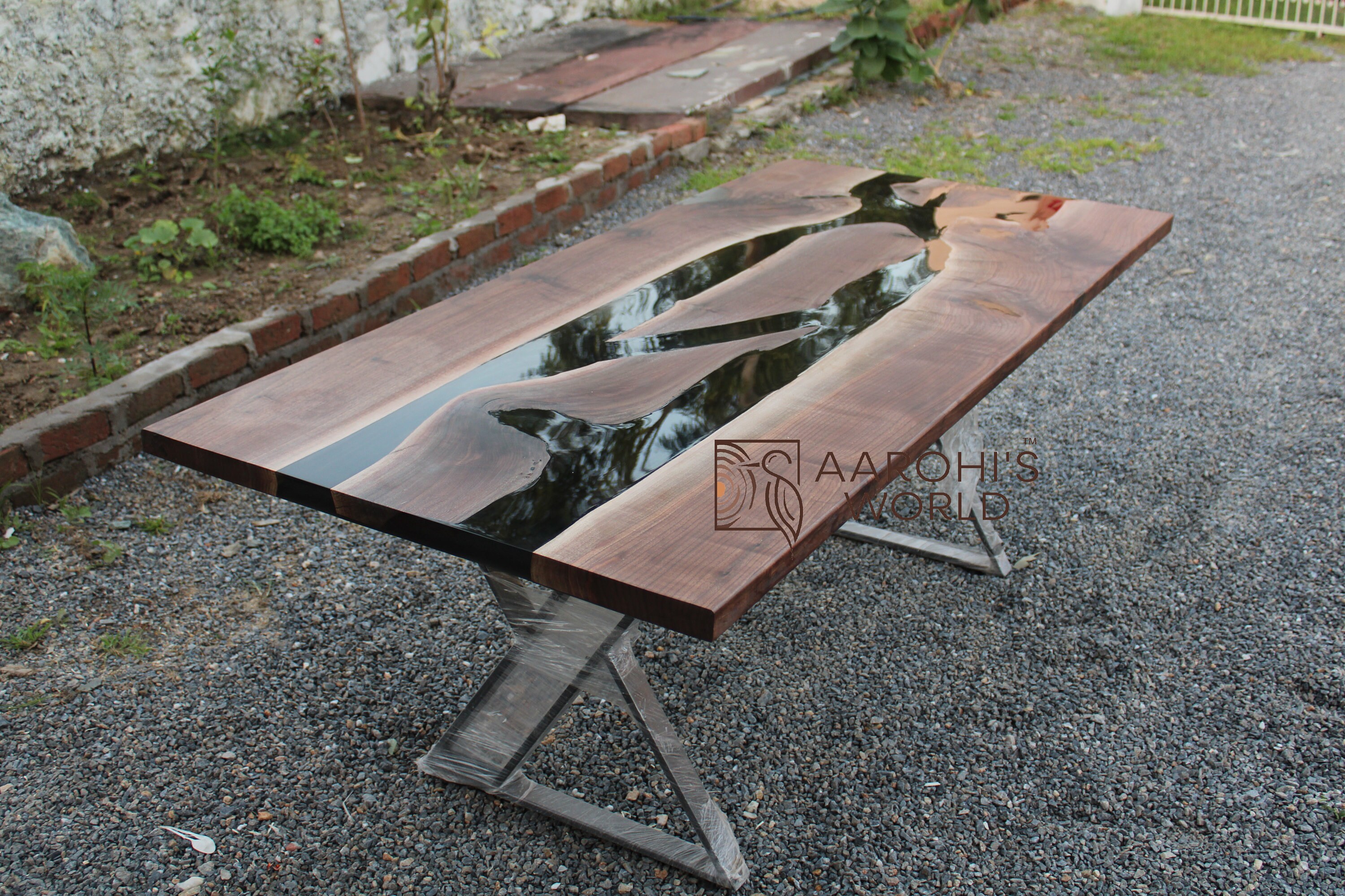 Walnut Wood Epoxy Resin Table, Office-dinning Table, Made to Order - Etsy