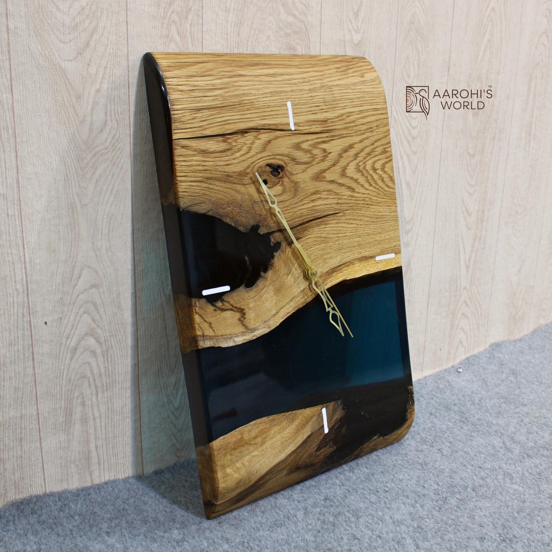 Wooden Wall Clock | Wood Resin Clock | Epoxy Clock | Customization ...