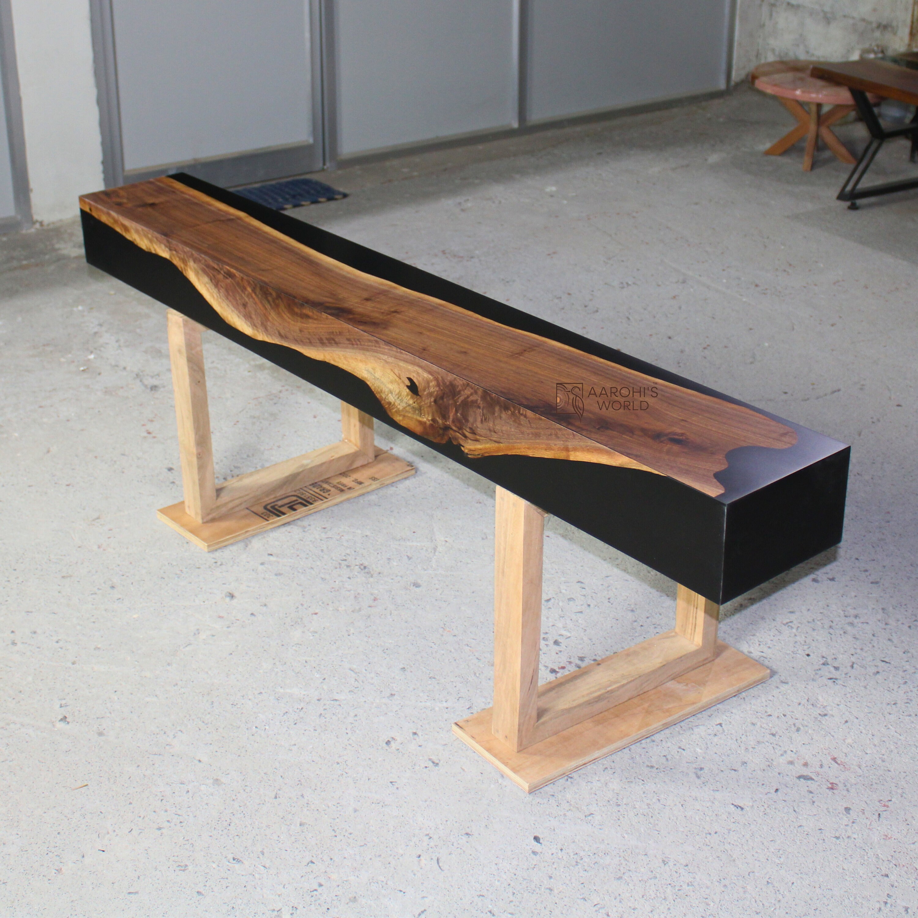 Fireplace Mantel of Walnut Wood and Epoxy Resin, Made to Order - Etsy