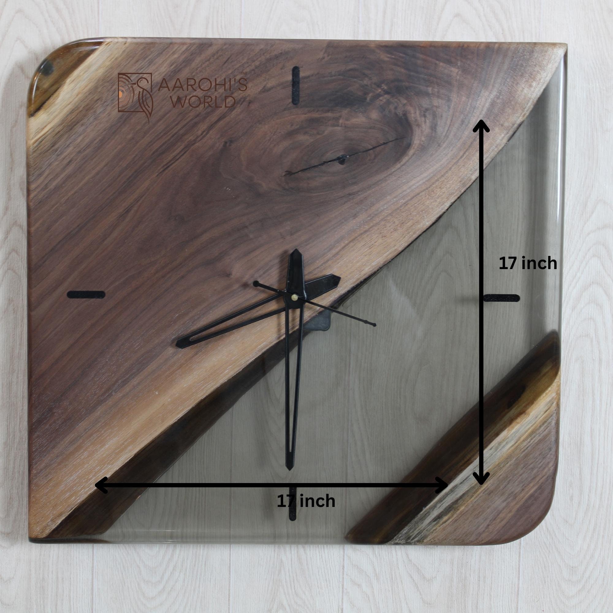 Big Sized Wooden Wall Clock Walnut Wood Clock Retro Wall - Etsy