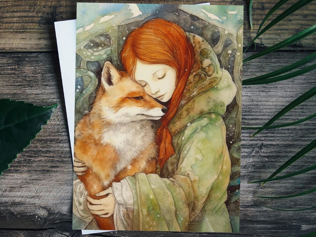 The Fox Spirit - Art Print A4, Fairy Tale Art, Art Print - Etsy