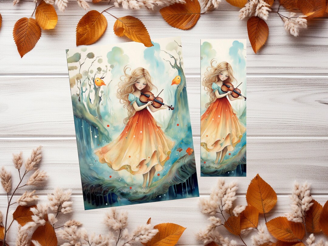 Fairy Tale Melody- Art Print 5x7” + Bookmark 2x6”, Fairytale Art - Etsy