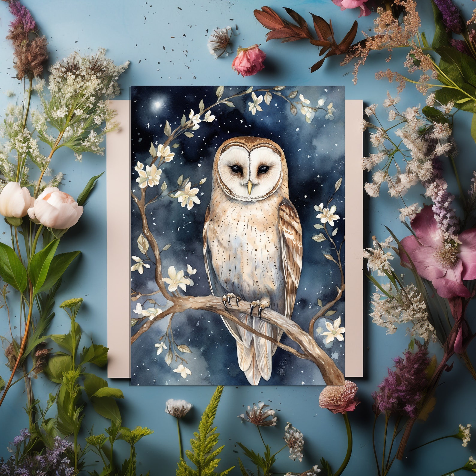 The Magical Owl 2 Art Prints 5x7, Whimsical Art, Fairytale Art - Etsy
