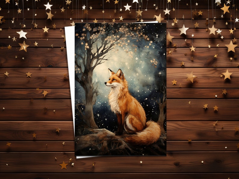 The Fox and the Star Magic- Art Print A4 + Art Print 4x6", Fairytale ...