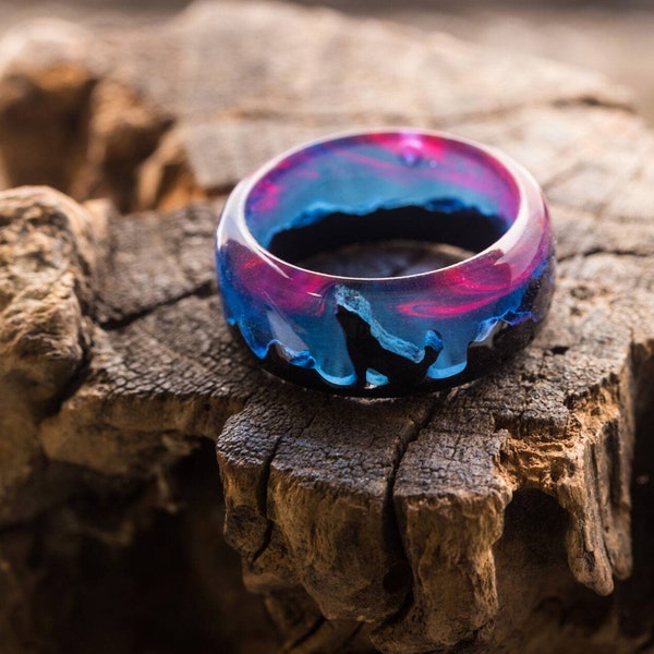 Wolf Wedding Band - Etsy