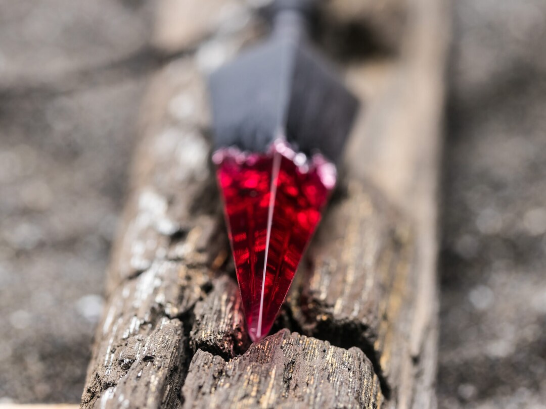 Pendant Wood Resin Necklace Scarlett Sword Polar Night Arrowhead Magic ...