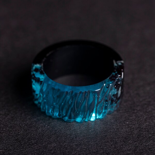 Wood Resin Ring - Etsy