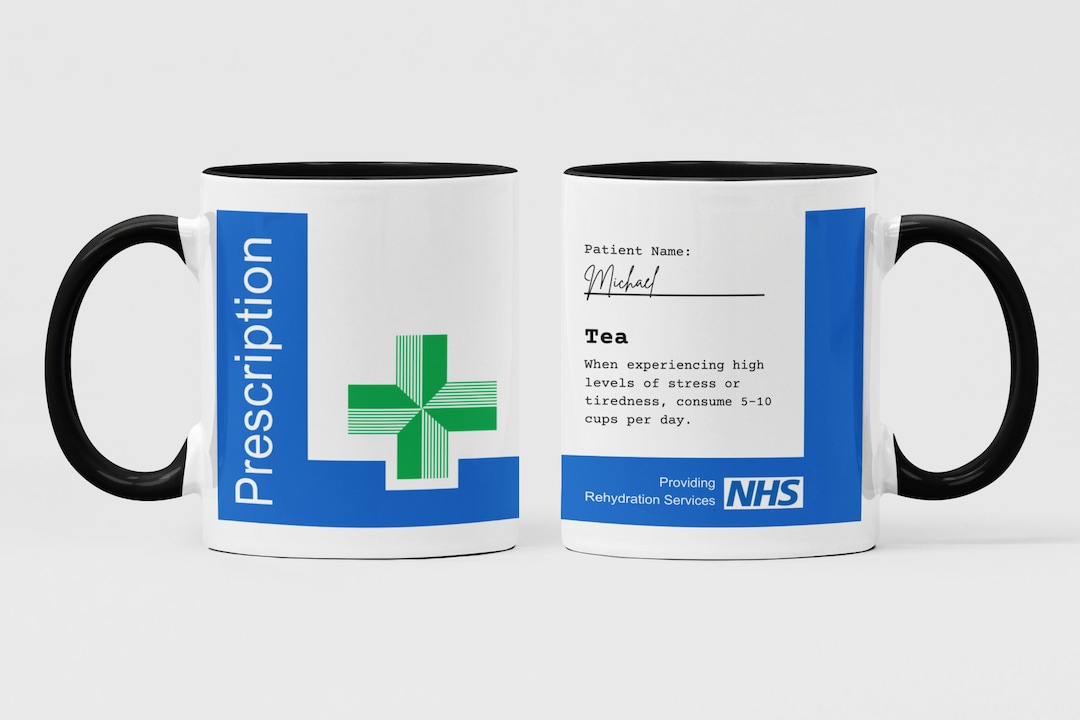 Personalized NHS Prescription Mug, Funny Coffee Mug, Doctor Gift - Etsy UK