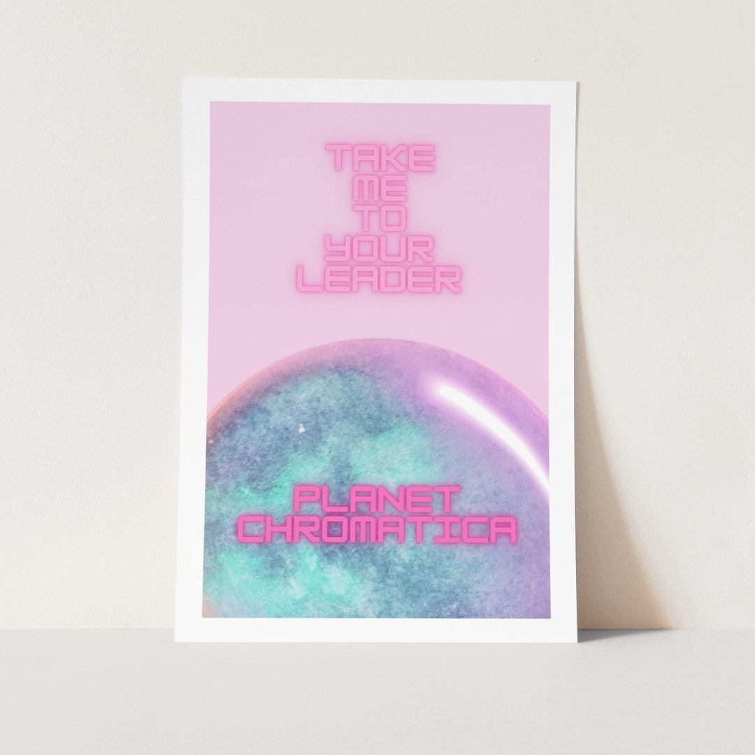 Lady Gaga Poster - Planet Chromatica Wall Art - Lady Gaga Fan Wall Art ...