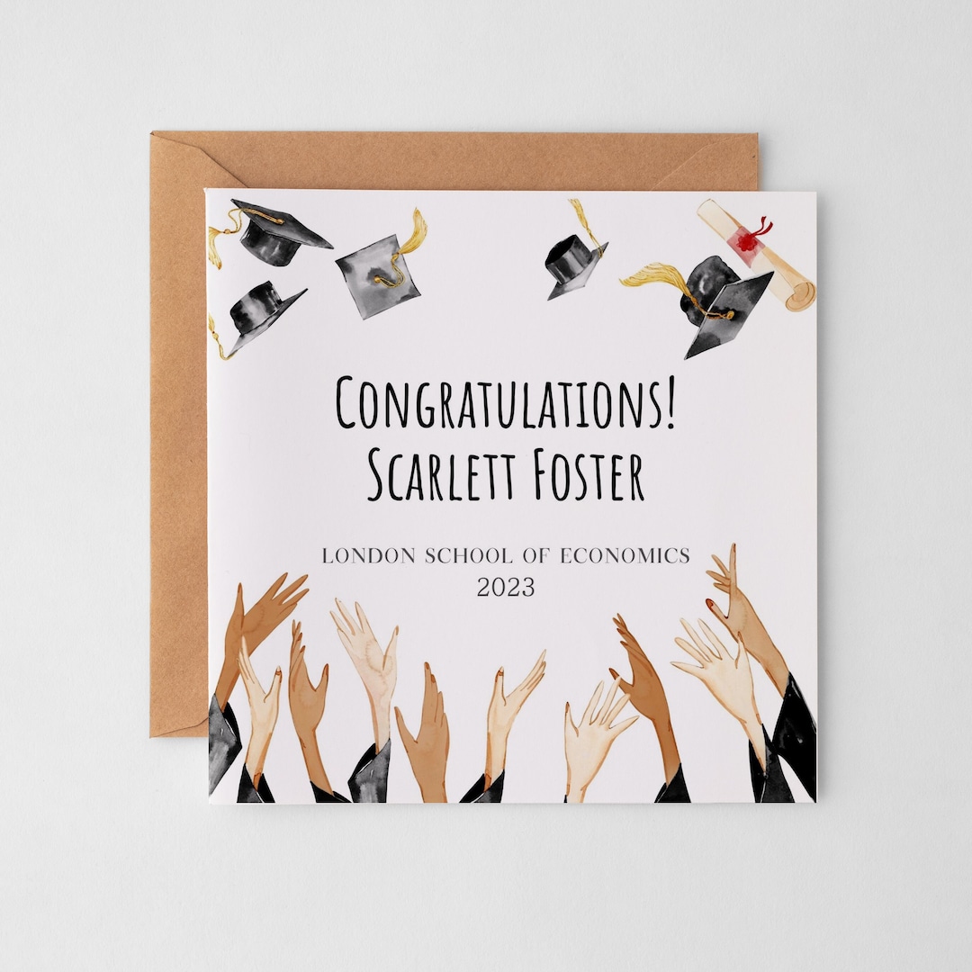 Personalised Graduation Card, Graduated Card, Congratulations Card ...