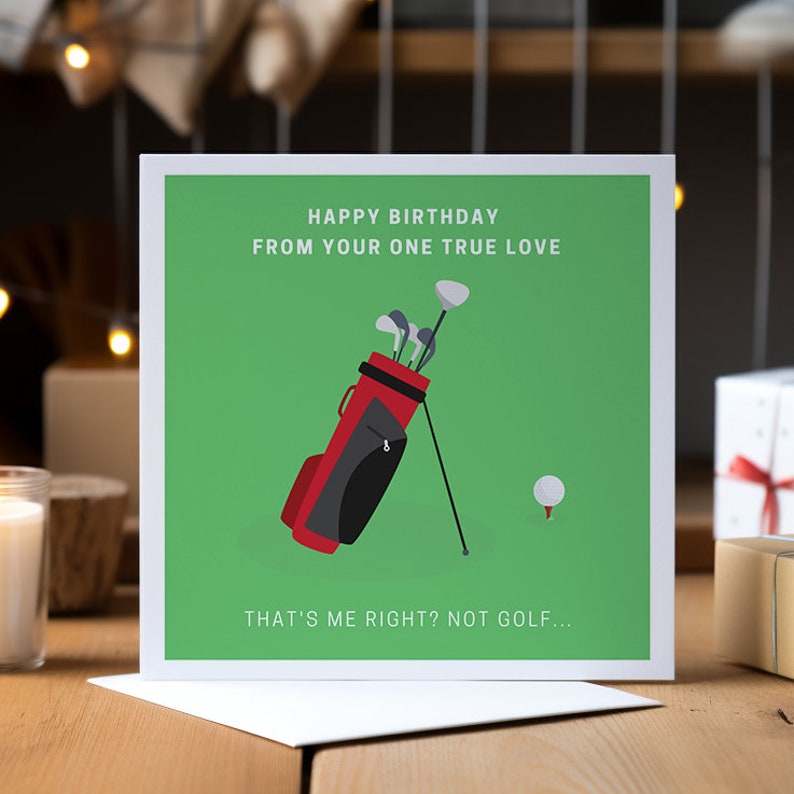 Funny Golf Birthday Card, Personalised One True Love Humour. Greetings ...