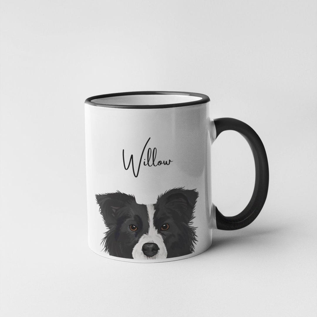 Border Collie Personalised Dog Name Mug, Birthday Gift for Collie Owner ...