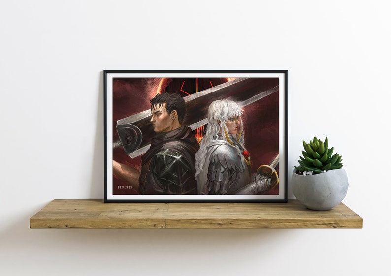 Guts and Griffith Berserk Anime Wall Art Print Poster - Etsy