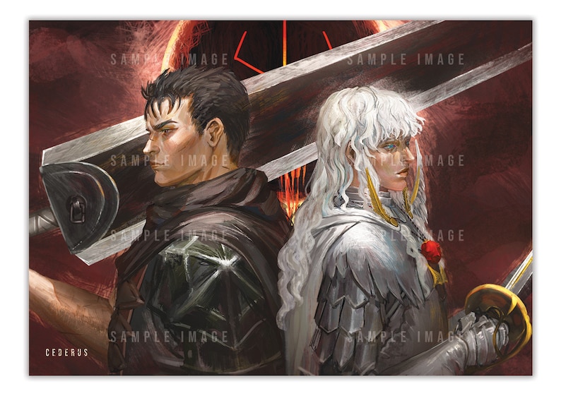 Guts and Griffith Berserk Anime Wall Art Print Poster - Etsy