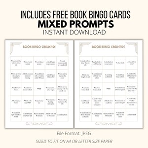Printable Reading Challenge Cards - Tackle the TBR Game - 144 Different ...