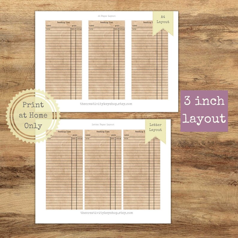 Library Card Style Reading Tracker Bookmark Multipack - Plain & Vintage ...