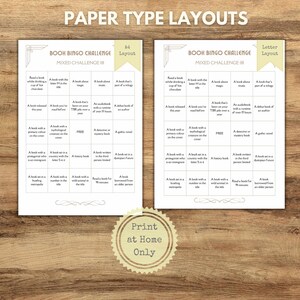 Printable Book Bingo Cards Tackle the to Be Read List Mixed Reading ...