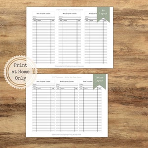 Book Reading Progress Bookmark One per Book Library Card Book Progress ...