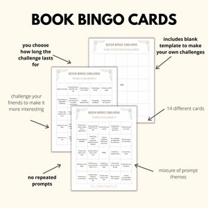 Printable Book Bingo Cards Tackle the to Be Read List Mixed Reading ...