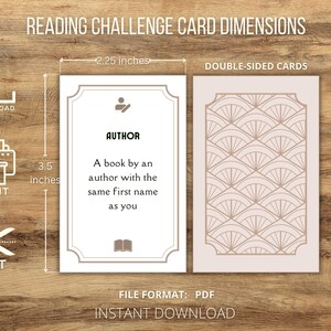 Printable Reading Challenge Cards - Tackle the TBR Game - 144 Different ...