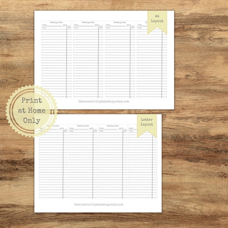 Library Card Style Yearly Reading Tracker Bookmark Printable 2.5x6.5 ...
