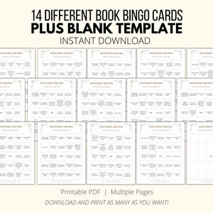 Printable Book Bingo Cards Tackle the to Be Read List Mixed Reading ...