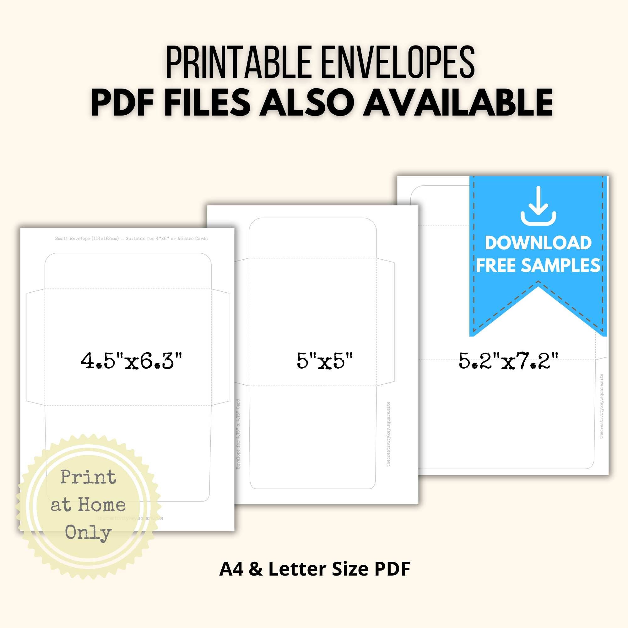 Powerpoint Envelope Templates Bundle - for 3 Sizes of Greeting Card ...