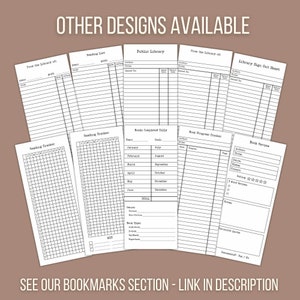 Library Card Style Yearly Reading Tracker Bookmark – Printable 2.5"x6.5 ...